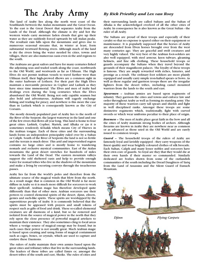 Araby Army | PDF | Arabian Peninsula | Cavalry