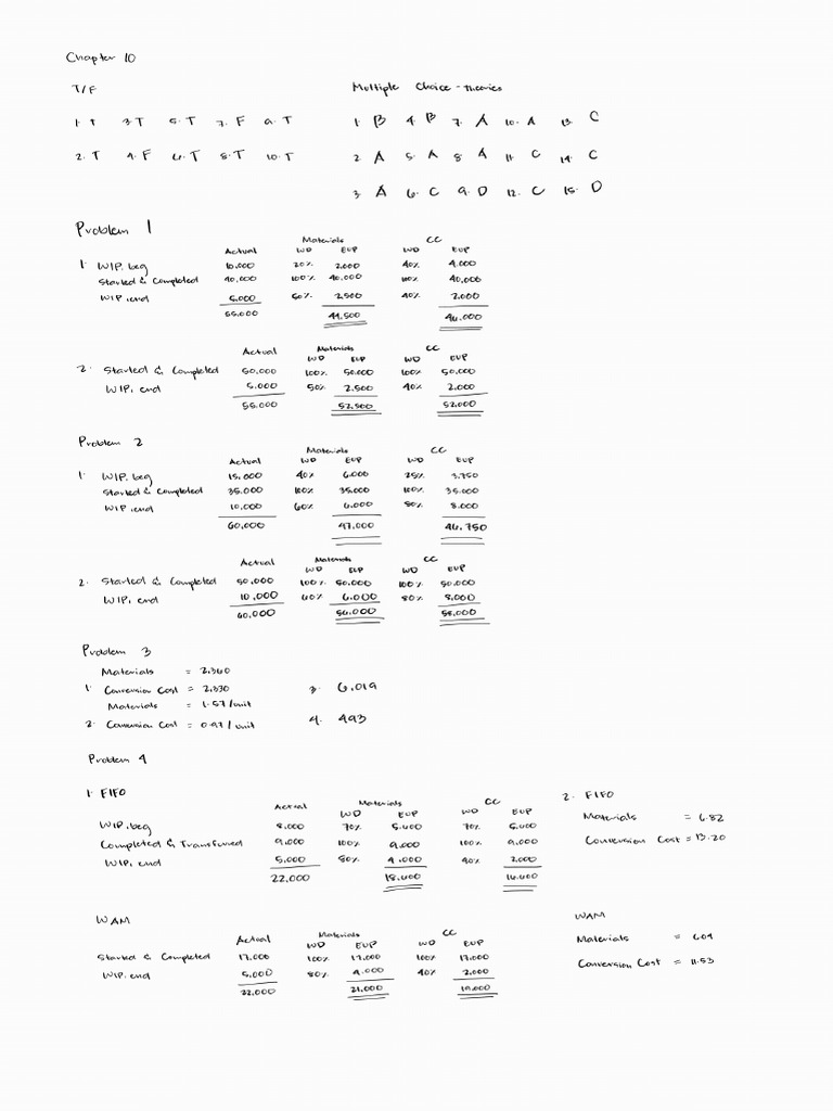 Chapter 10 - Cost Acc | PDF