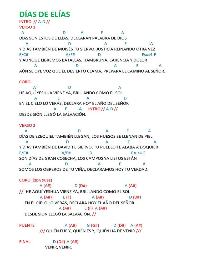 Días de Elías: Esperanza y Salvación | PDF