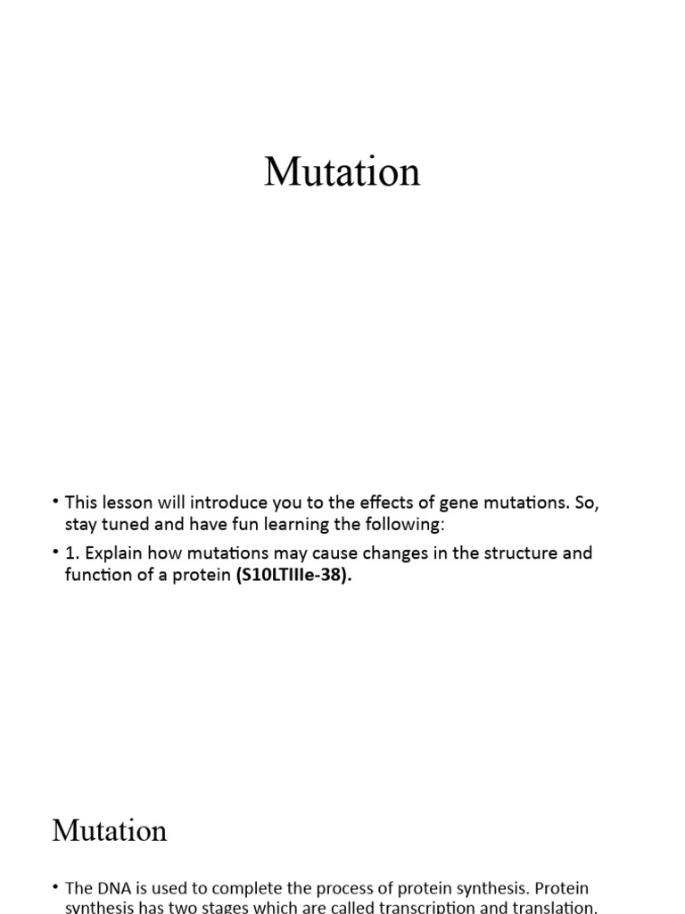 Mutation | PDF | Point Mutation | Genetic Code Mutation | PDF | Point Mutation | Genetic Code