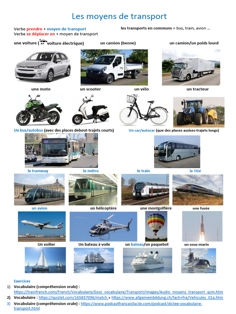 Les Moyens de Transports | PDF
