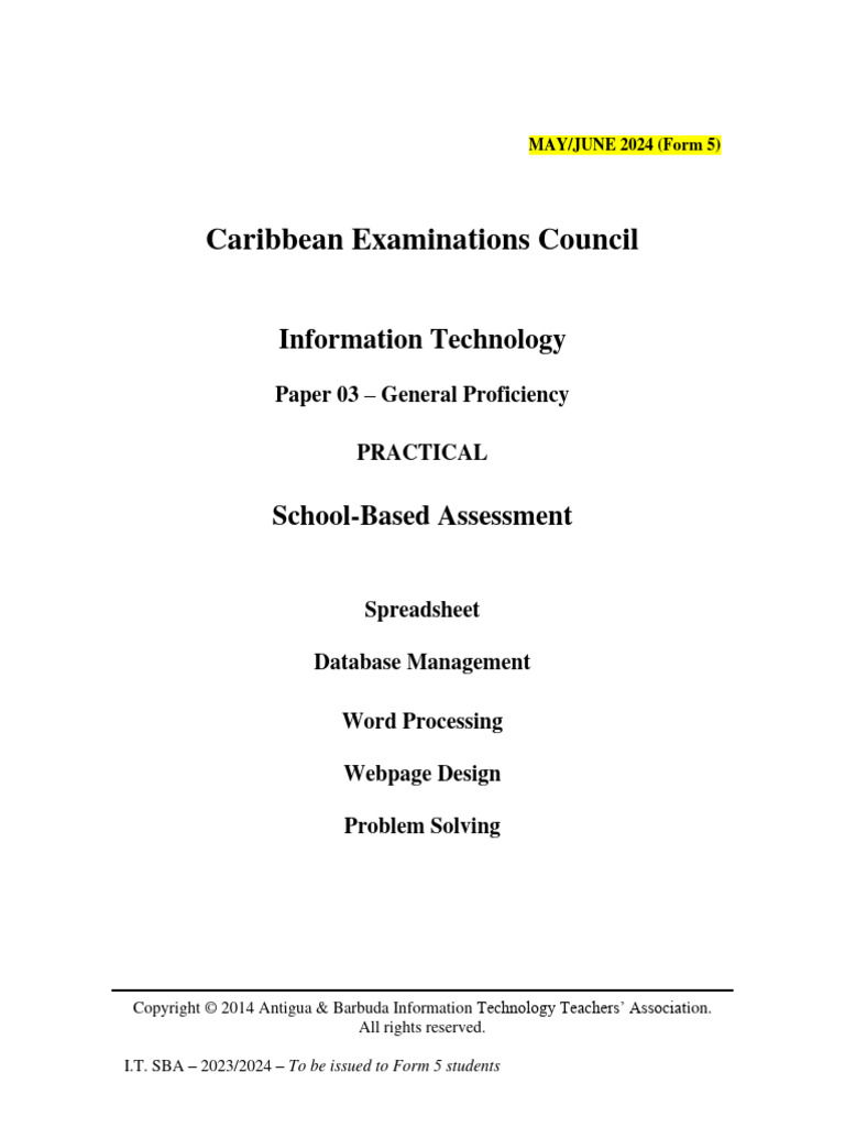 It Sba Guide | Download Free PDF | 4 G | Spreadsheet