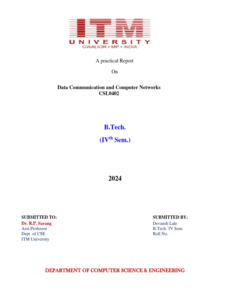 Final DCCN Practical File | PDF | Computer Network | Ip Address