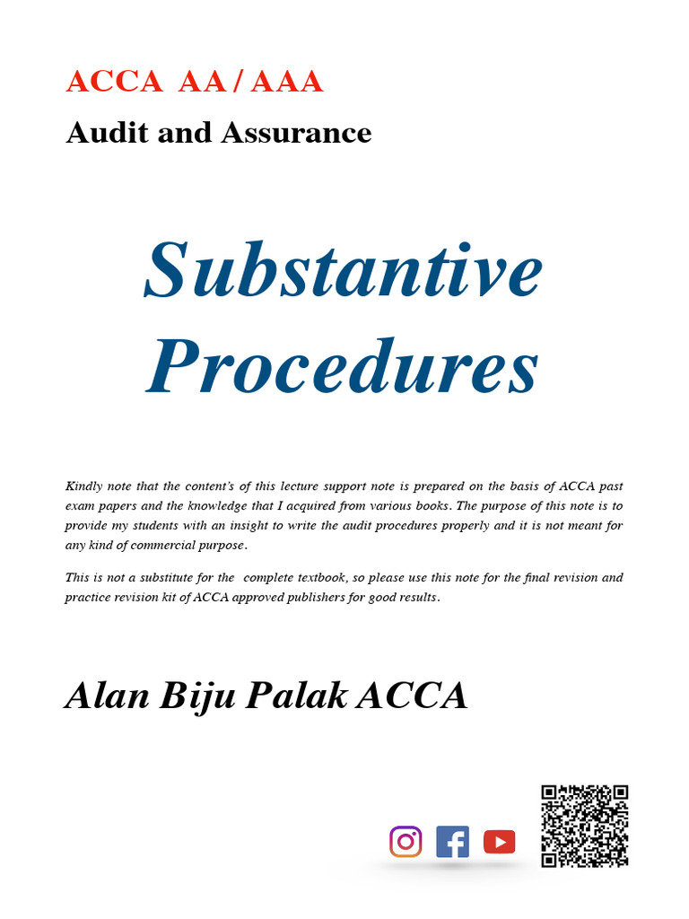 Substantive Audit Procedures Guide | PDF | Accounts Payable | Expense