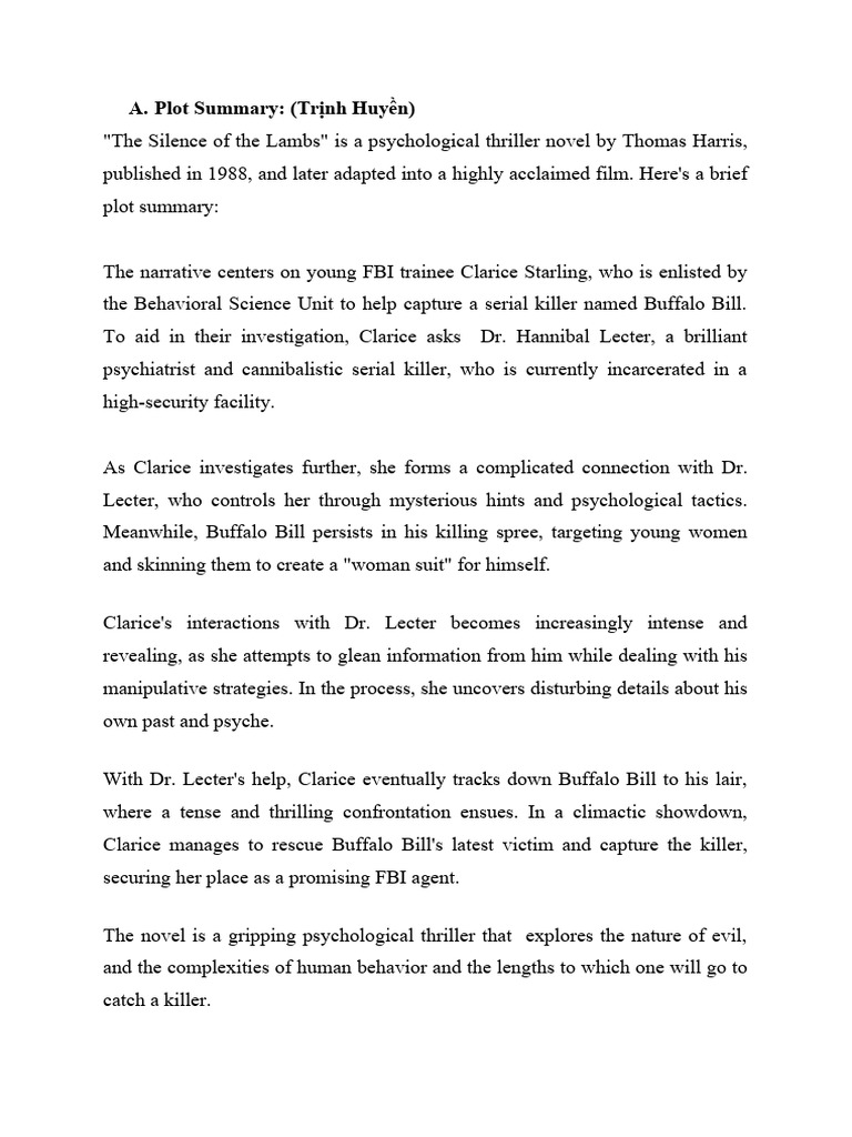 The Silence of The Lambs | PDF | Narration