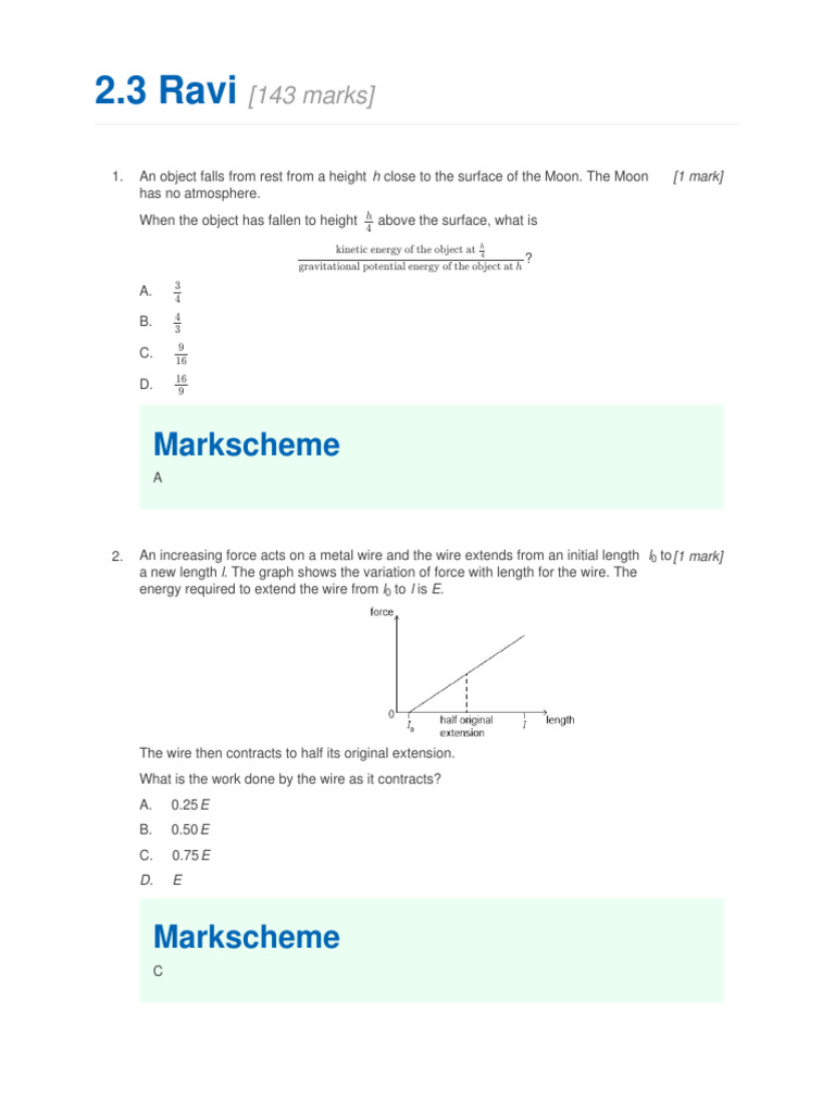 2.3 Work, Energy and Power | PDF | Force | Photoelectric Effect
