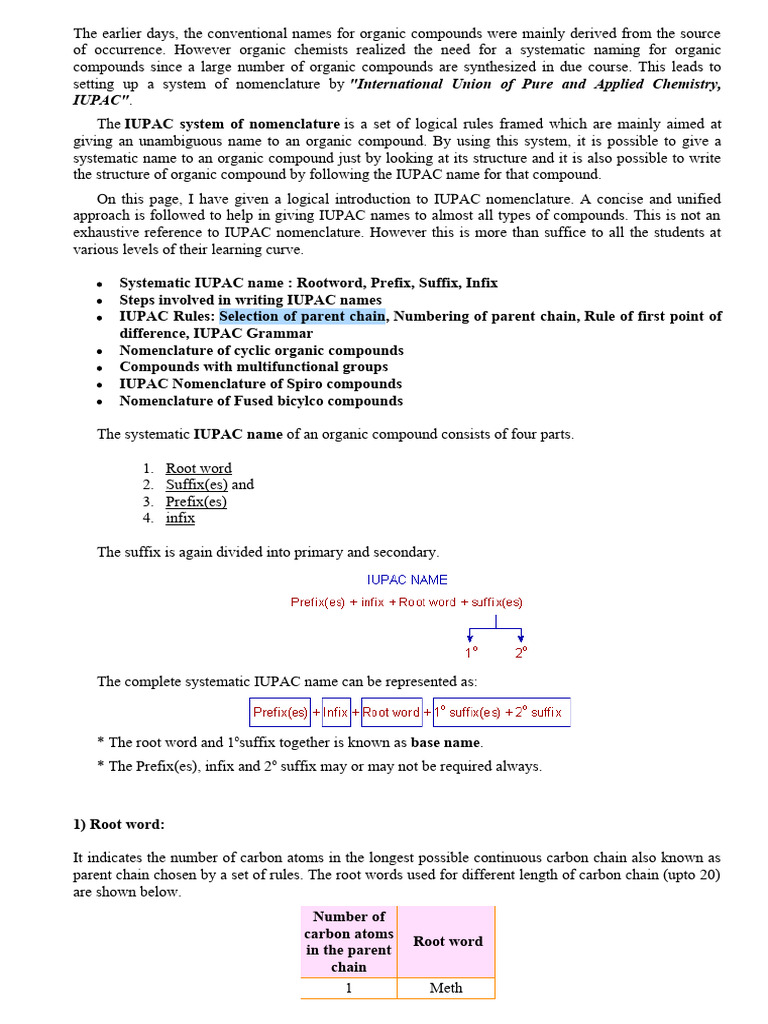 Iupac Naming | PDF | Functional Group | Organic Chemistry