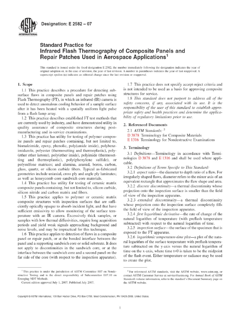 ASTM E 2582 | PDF