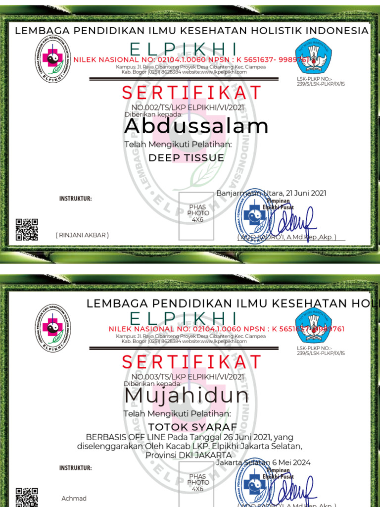 Sertifikat Totok Syaraf Elpikhi - PDF - 20240504 - 174815 - 0000 | PDF