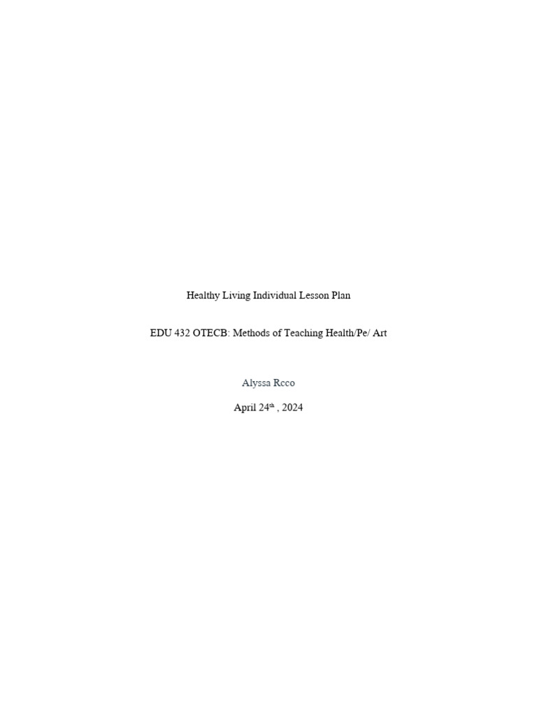 Kindergarten Healthy Eating Lesson Plan | PDF | Healthy Diet | Vegetables