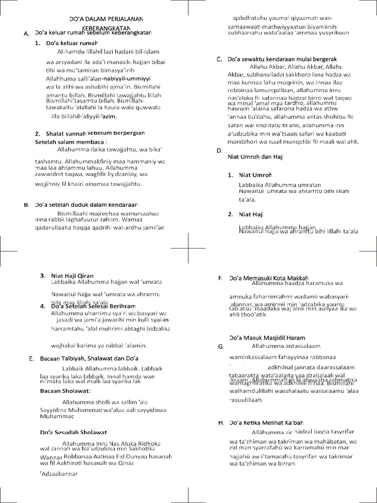 DOA UMROH Ukuran A6 | PDF