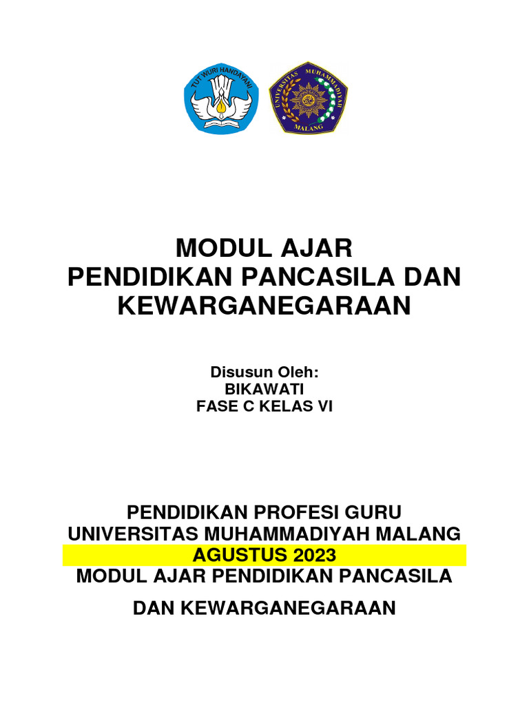 Modul Ajar PPKN Ukin | PDF
