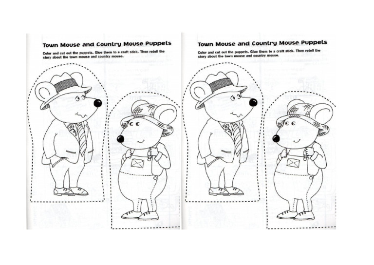 Town Mouse and Country Mouse Puppets | PDF