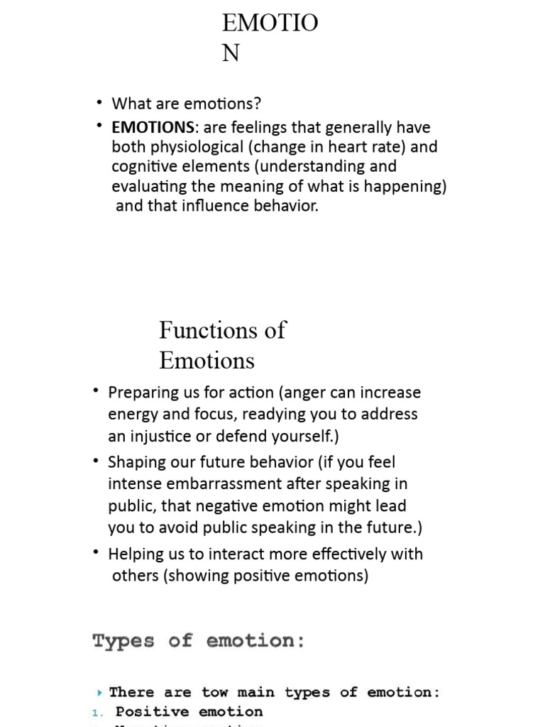 Emotions | PDF | Emotions | Norepinephrine