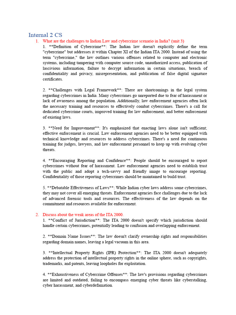 Internal 2 CS | PDF | Computer Security | Security