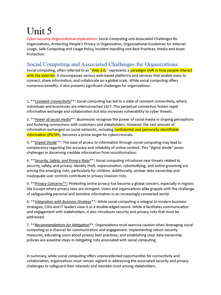 Z-CS-Unit 5 | PDF | Security | Computer Security