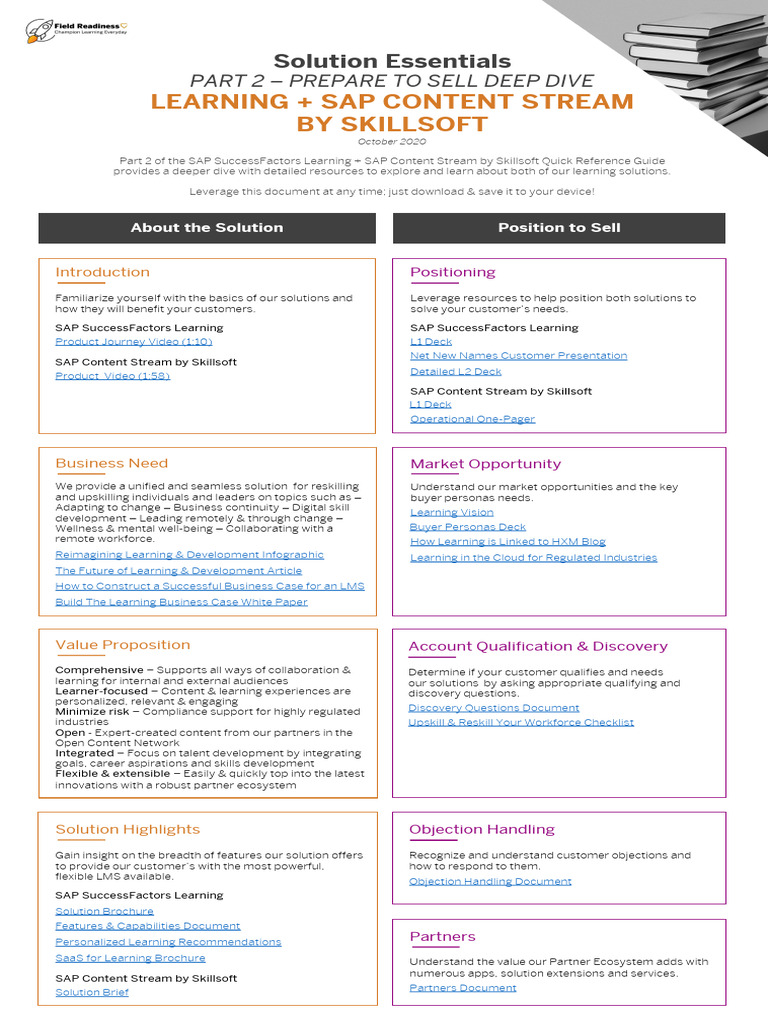 Part 2 - Learning - SAP Content Stream by Skillsoft | PDF | Learning ...