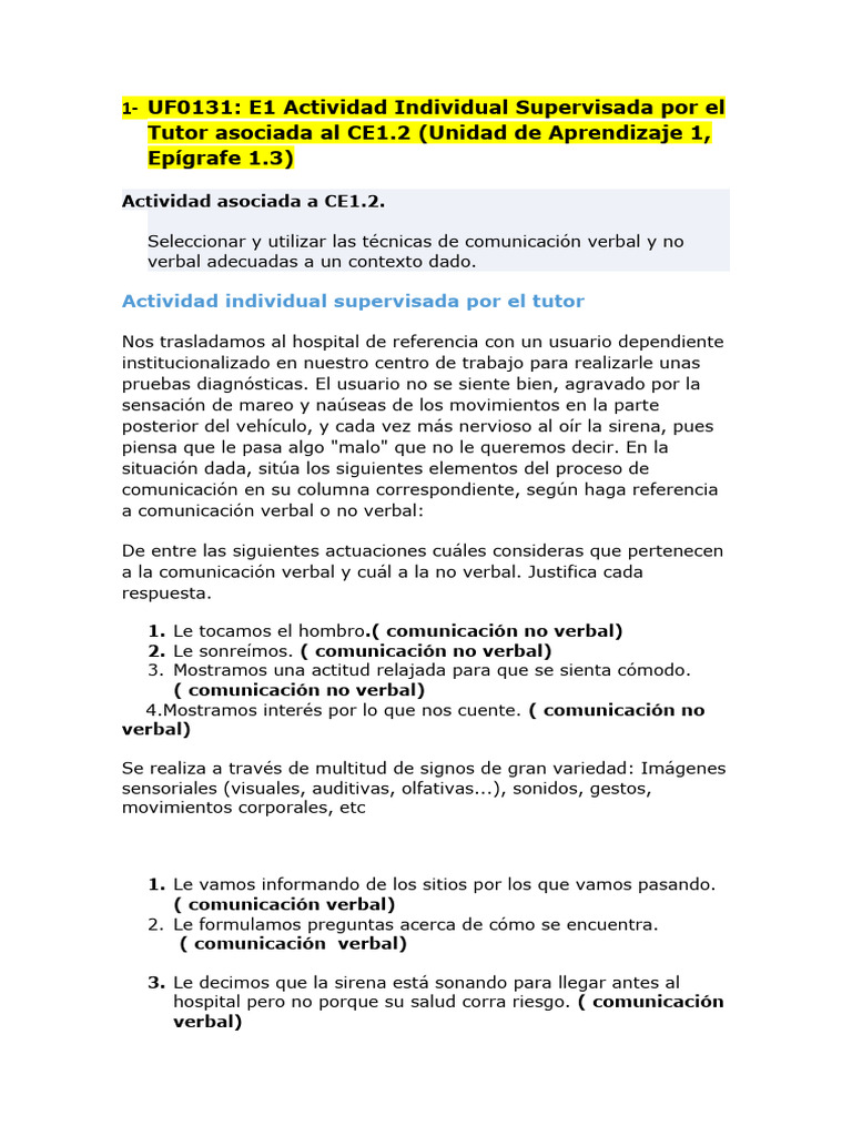 1-UF0131 - E1 Actividad Individual Supervisada Por El Tutor Asociada Al CE1.2 (Unidad de ...