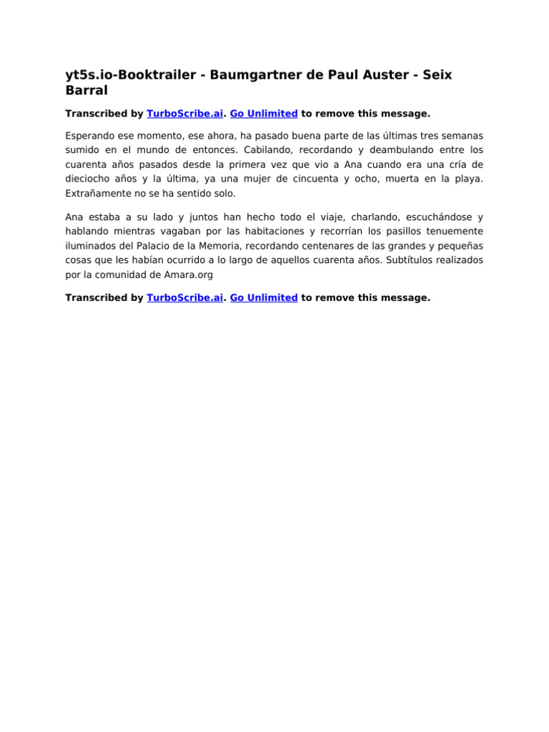Yt5s.io-Booktrailer - Baumgartner de Paul Auster - Seix Barral | PDF