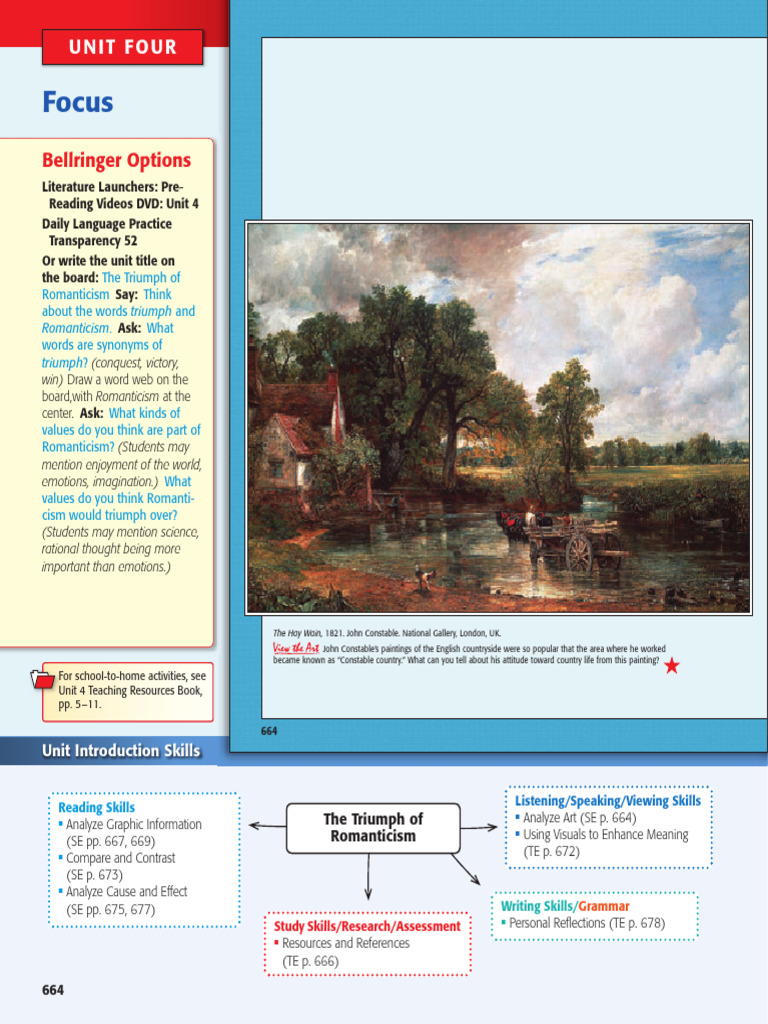 Glencoe Literature British Literature UNIT 4 1 | PDF | Romanticism ...