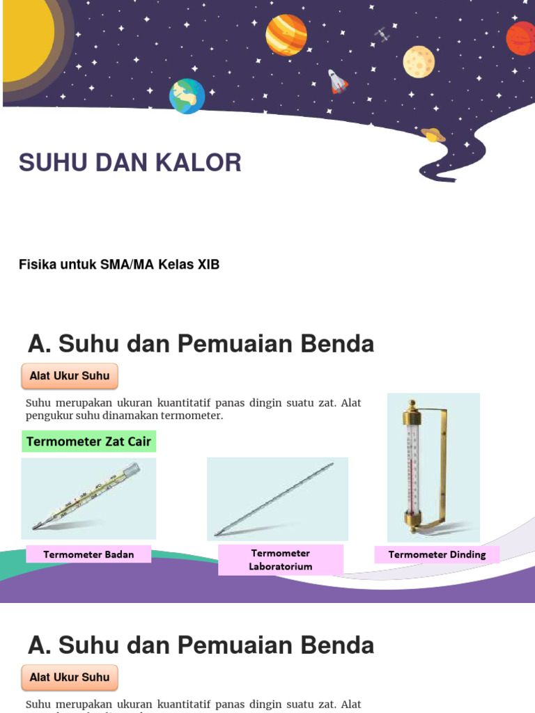 Suhu dan Kalor dalam Fisika SMA | PDF | Metode & Bahan Ajar | Sains ...