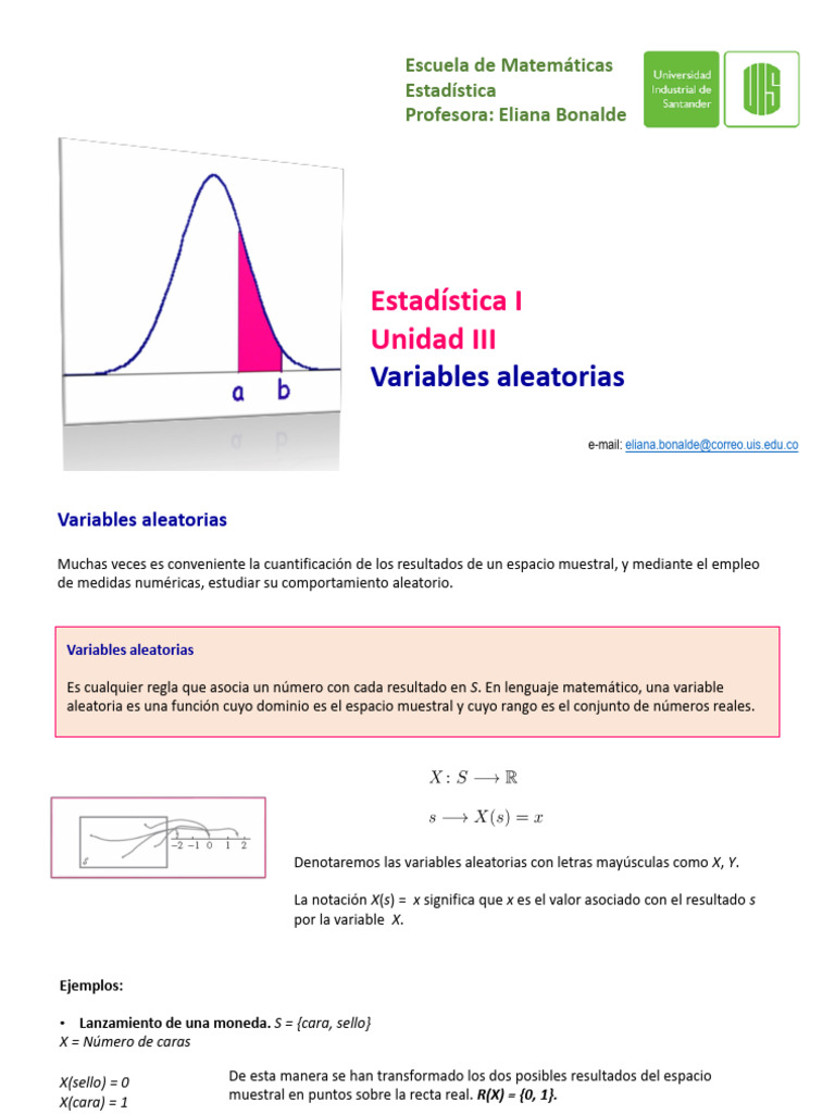 Variables Aleatorias y Distribuciones | PDF | Variable aleatoria | Teoría de probabilidad