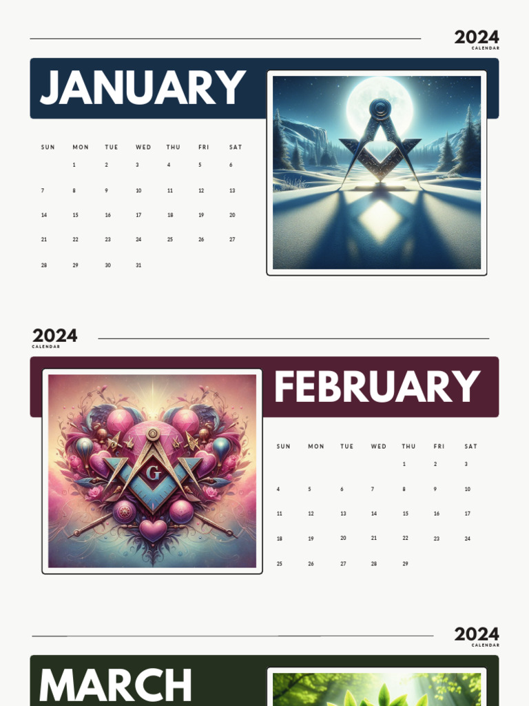 2024 Calendar - Professional Printing Version | PDF