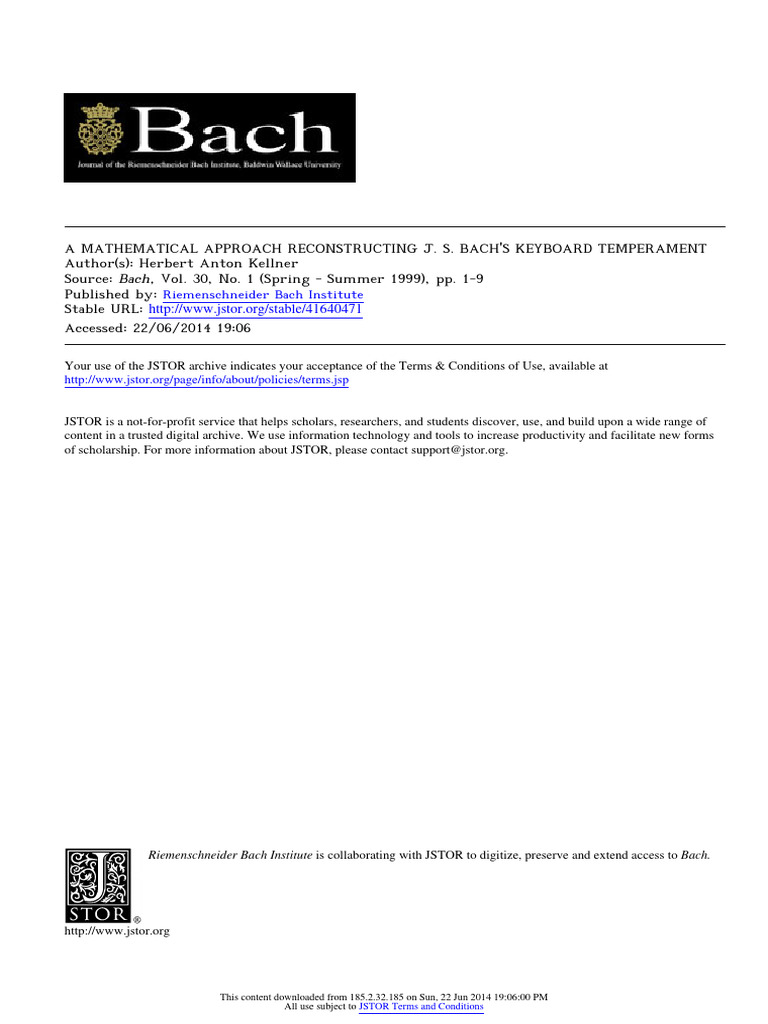 Riemenschneider Bach Institute | PDF | Musicology | Music Theory