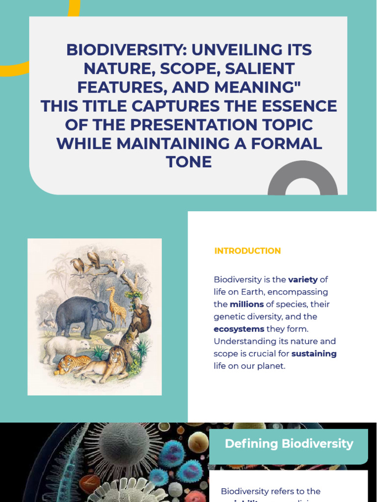 Understanding Biodiversity's Importance | PDF | Wellness | Technology ...