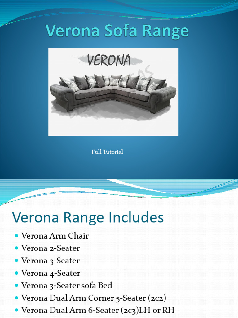 Verona Sofa Range Catalouge. | PDF