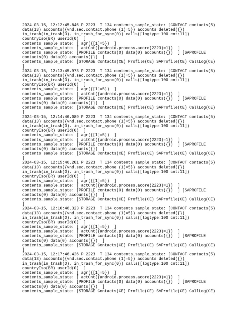 Contact Data Log Analysis | PDF | Media Sharing | Smartphone