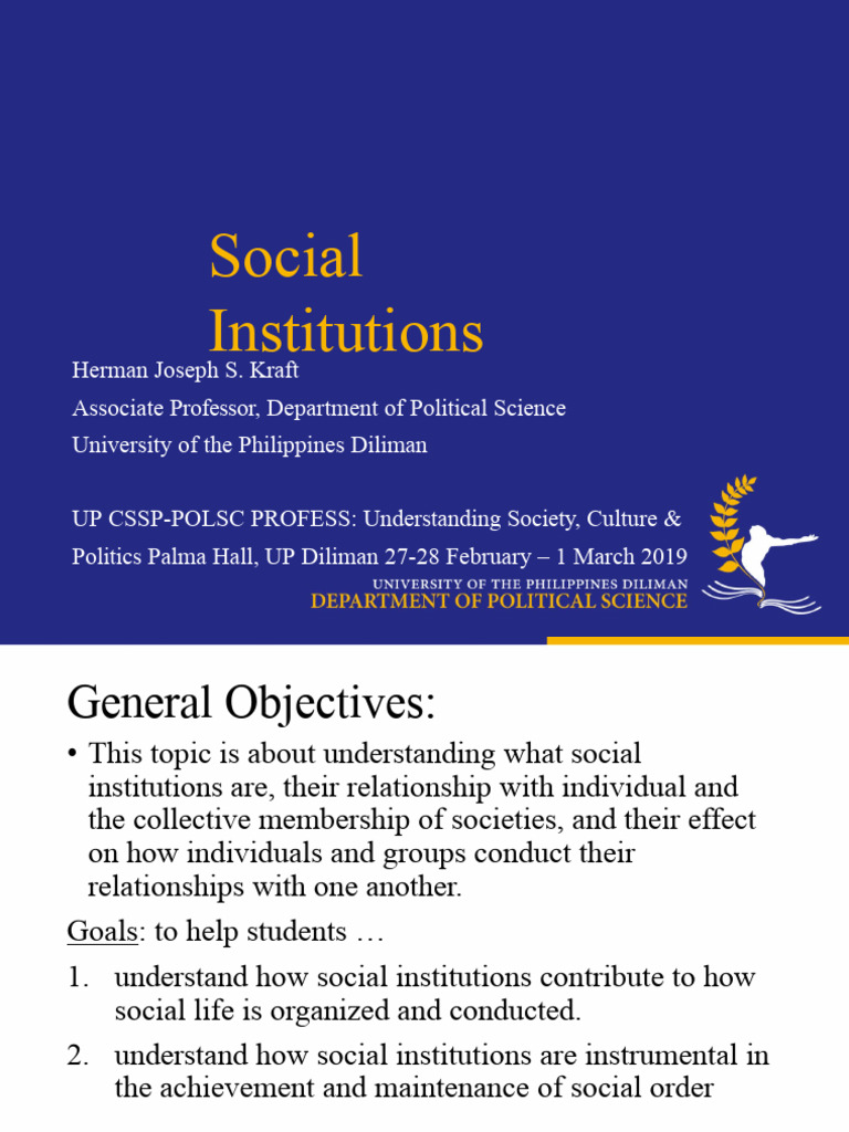 Basic Social Institutions | PDF | Institution | Society
