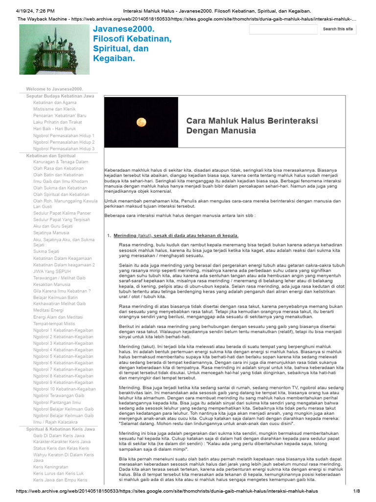 Interaksi Manusia dan Mahluk Halus | PDF