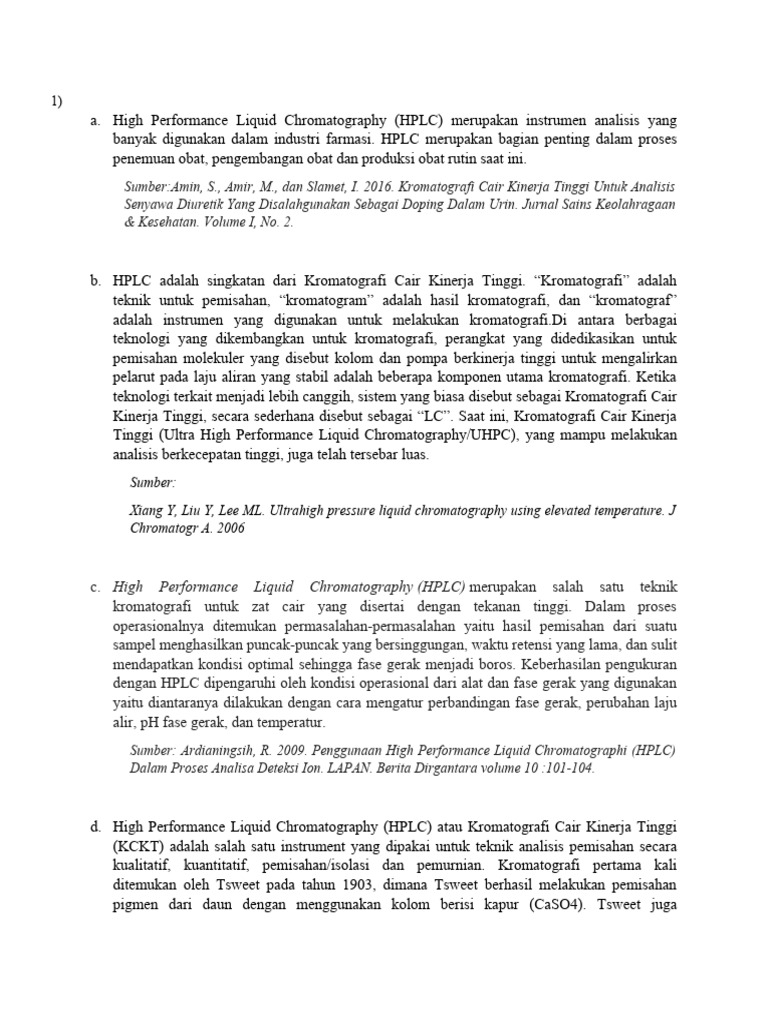 Optimasi HPLC untuk Analisis Farmasi | PDF