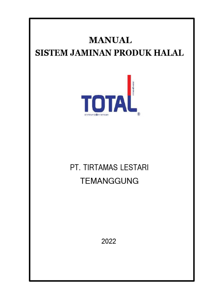 Contoh Manual SJPH Total | PDF
