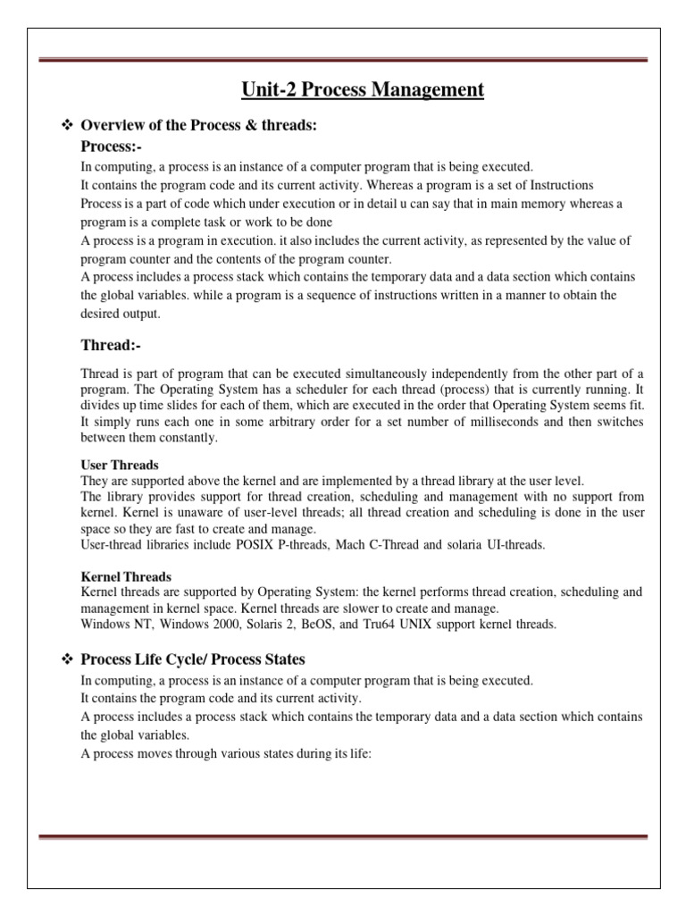 Unit 2 Pdf Process Computing Thread Computing 6849