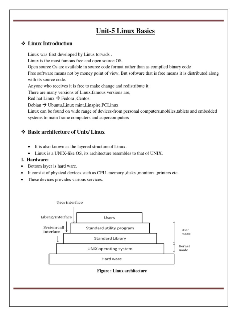 Unit 5 | PDF | Linux | Operating System