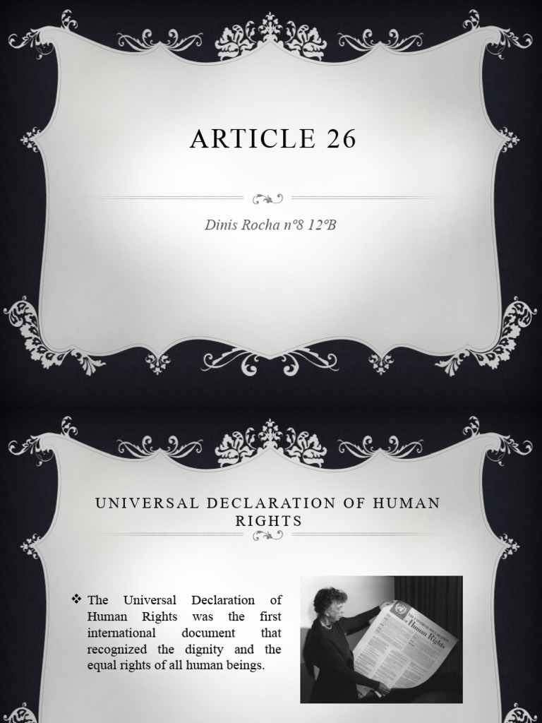 Importance of Article 26: Right to Education | PDF