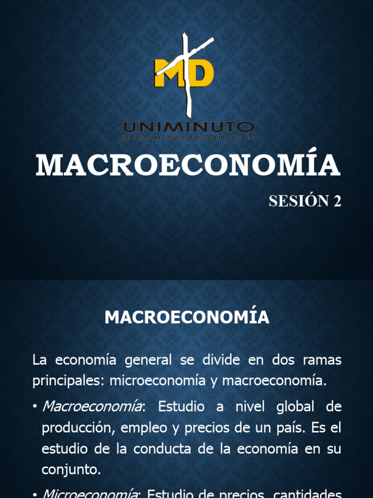 Presentación Sesión 2 Macro | PDF | Macroeconómica | Inflación