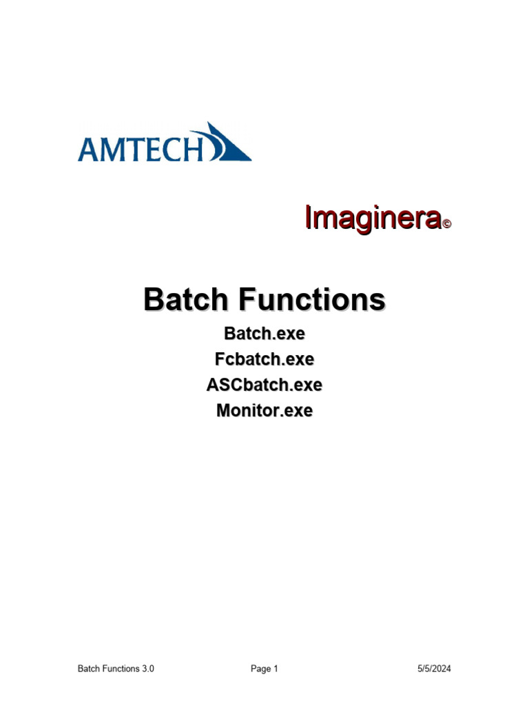3.0 Batch Functions | PDF | Electronic Data Interchange | Database Transaction