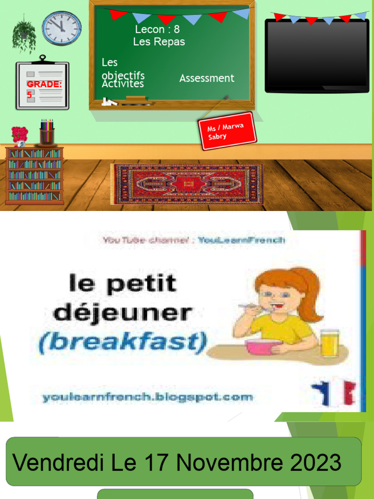 Les Repas Verbes ( Manger - Boire Et (Tir) | PDF