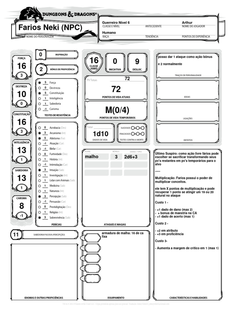 Ficha_DeD_Farios | PDF