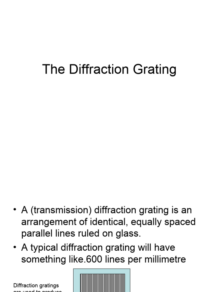 Diffraction Grating Explained | PDF | Diffraction | Wavelength
