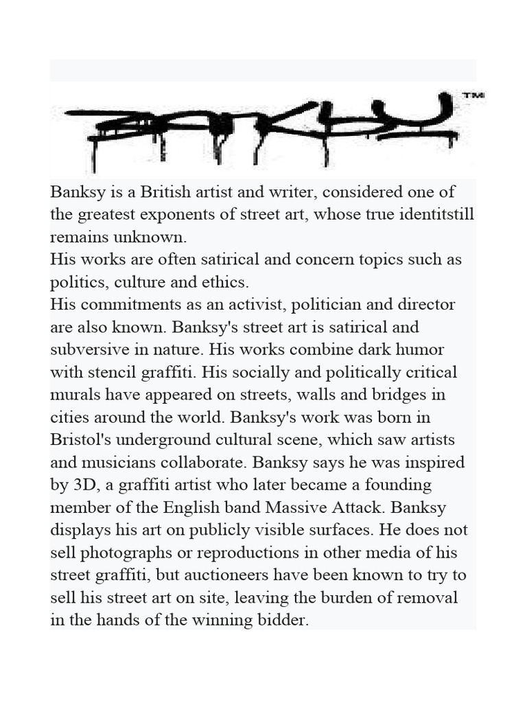 BANKSY | PDF | Art