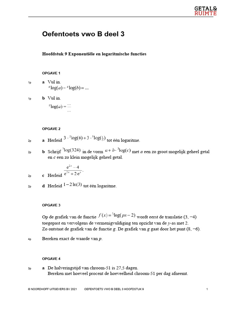 GR12 VB3 H09 Oefentoets | PDF