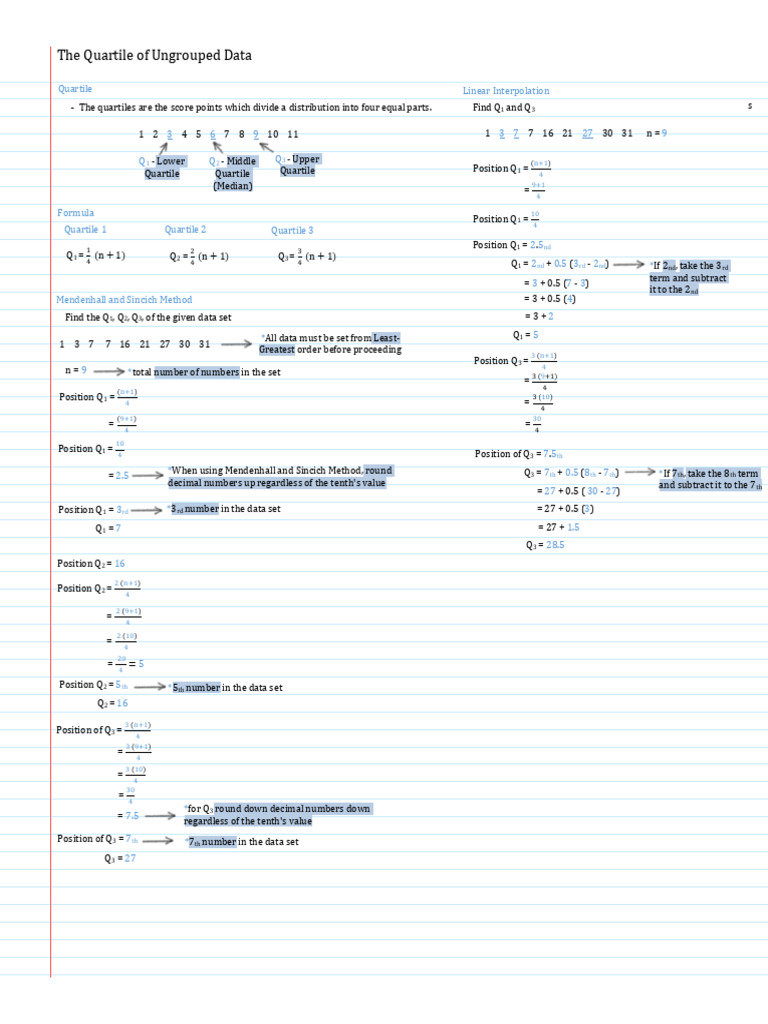 Understanding Quartiles in Statistics | PDF | Quartile | Arithmetic