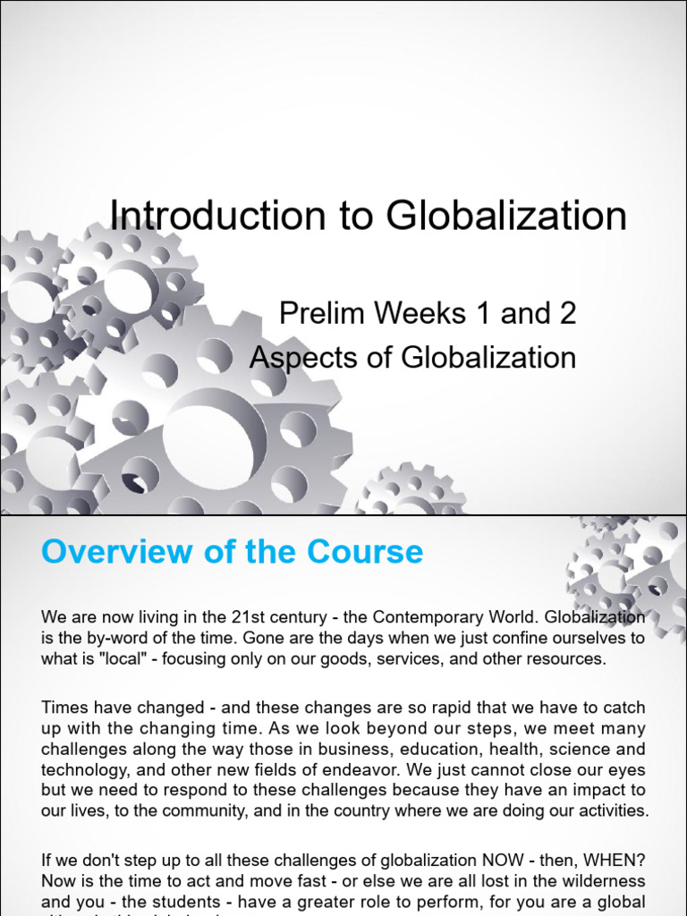 Week 1 and 2 Aspects of Globalization | PDF | Globalization | Business