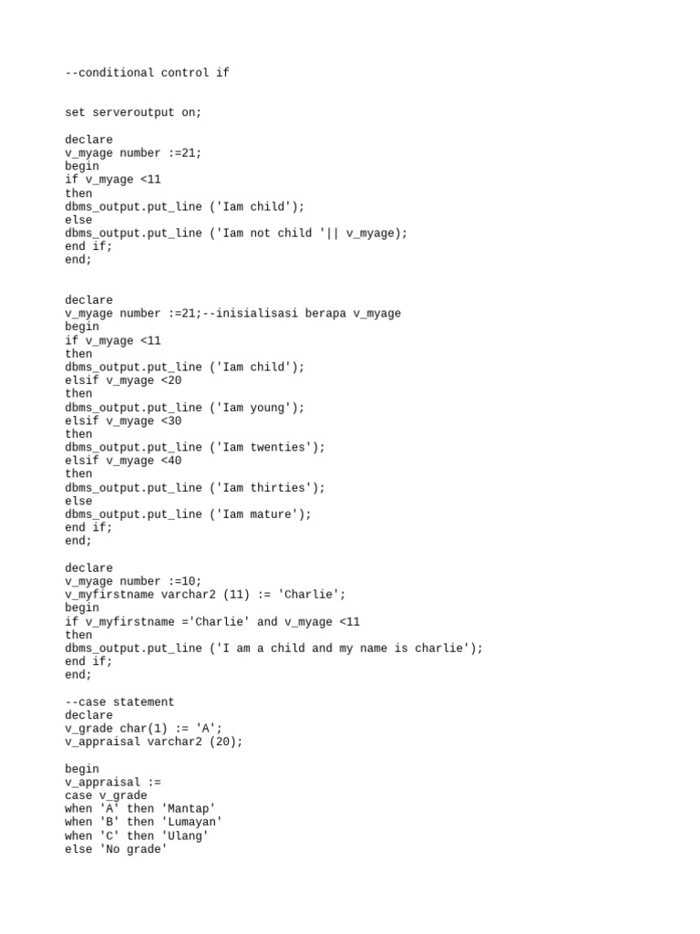 PL/SQL Control Structures Guide | PDF