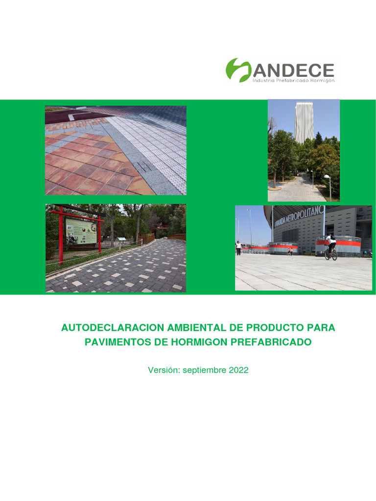Pavimentos ANDECE Nuevo Formato | PDF | Sector secundario de la economía