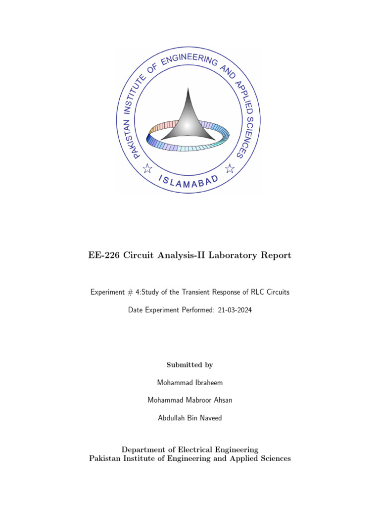Lab 2 | PDF | Electrical Network | Resonance